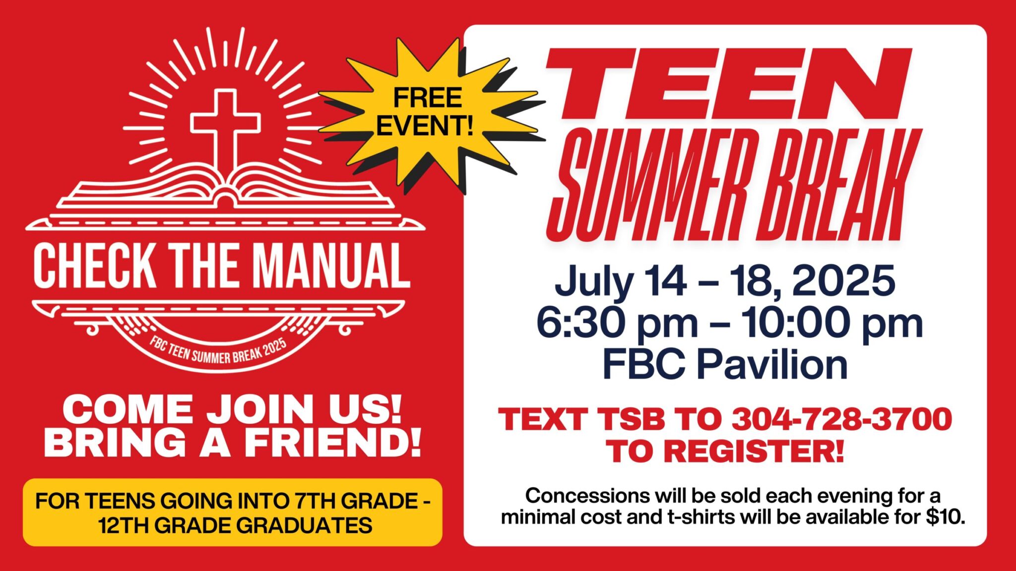 Teen Summer Break - Fellowship Bible Church