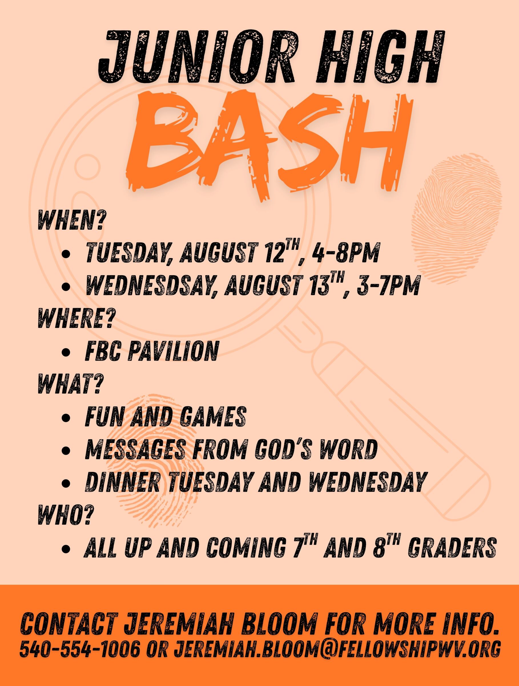 Junior High Bash - Fellowship Bible Church