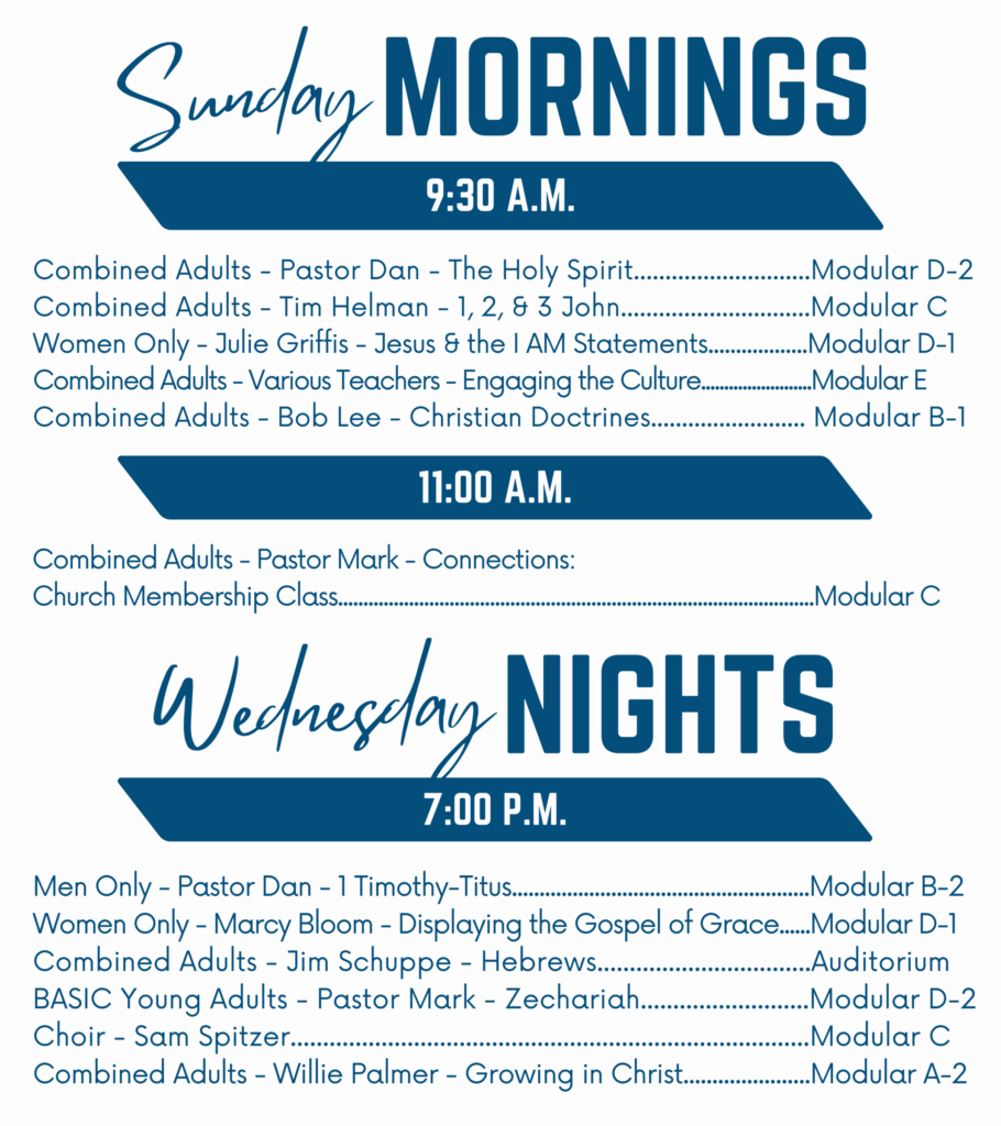 Adult Bible Classes – Fellowship Bible Church