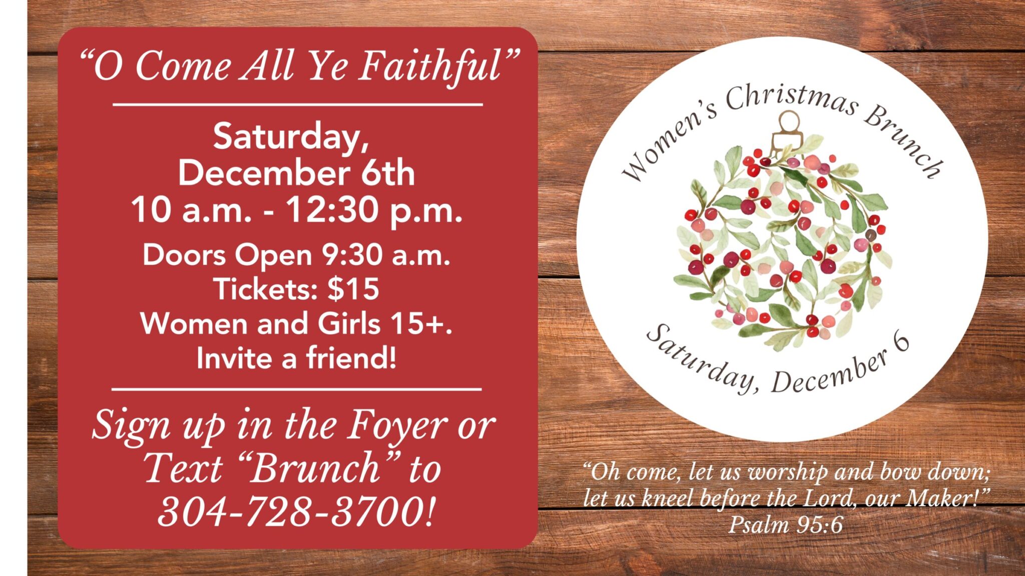 Women’s Christmas Brunch - Fellowship Bible Church